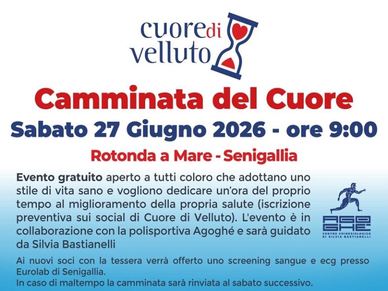 Si avvicina la nuova edizione della “Camminata del Cuore” - Senigallia ...